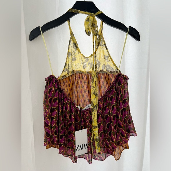Zara | Tops | Zara Boho Backless Halter Top | Poshmark